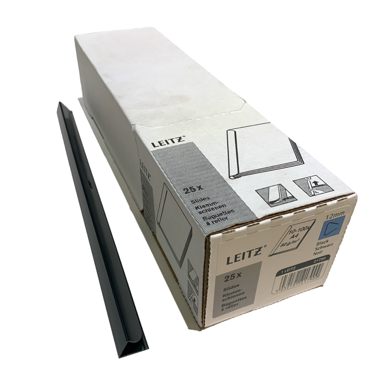 Leitz A4 12mm Black Slide Binders Flat-Back (25) – Elmstok Ltd