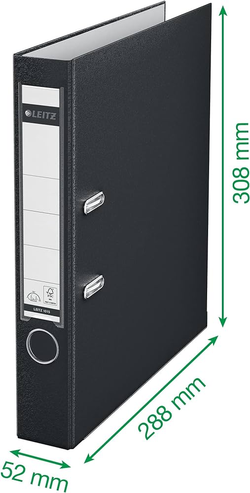 Leitz 180 Degree A4 Lever Arch File Black With 50mm Spine - Pack of 10 ...