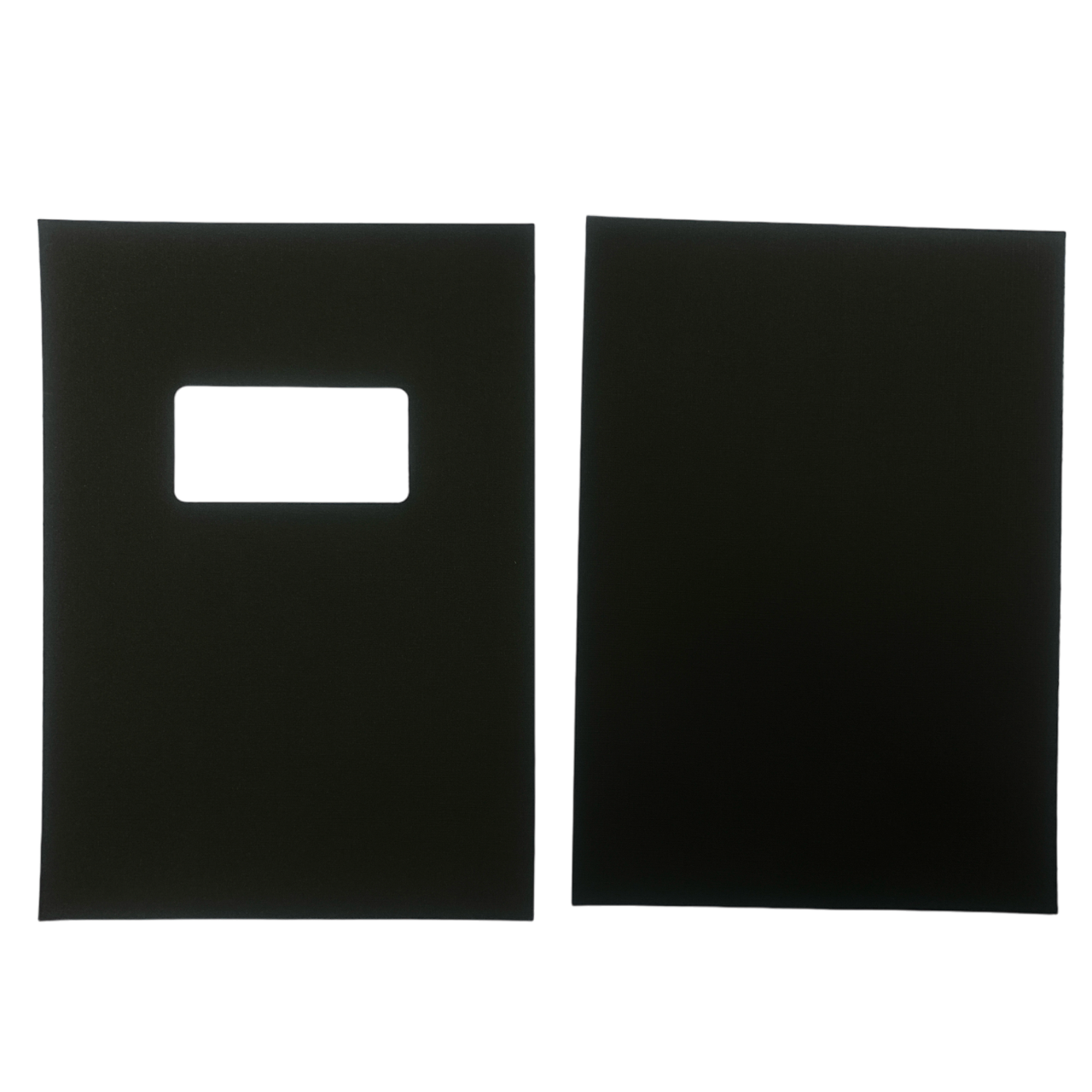 A4 Black 230gsm Leathergrain Binding Covers With Window Cut-out Fronts ...