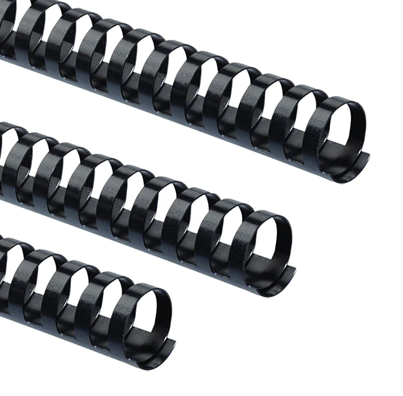 16mm Plastic Binding Combs 20Ring Black (500s) – Elmstok Ltd