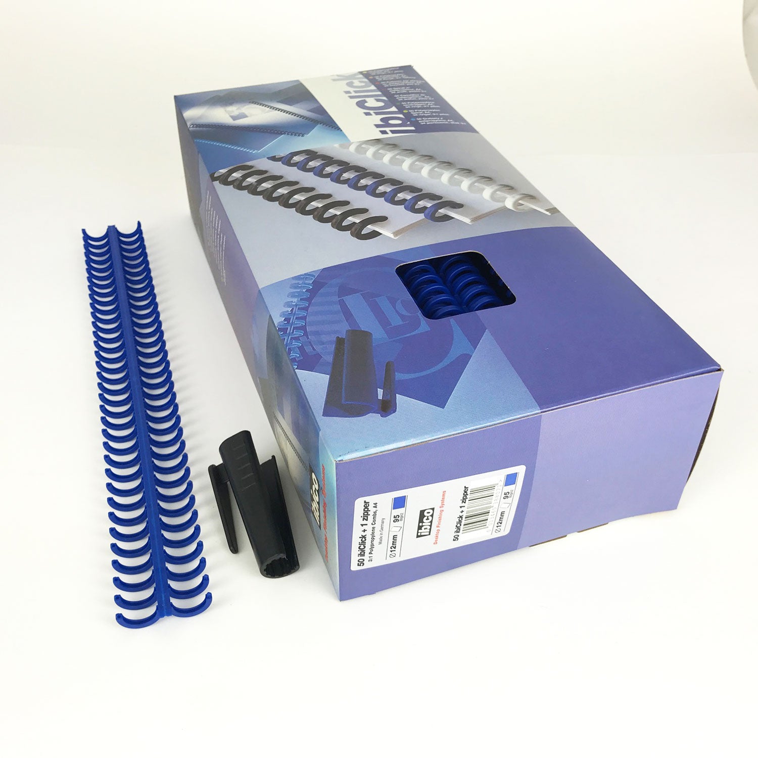 GBC Ibiclick ClickBind A4 Spines 12mm Blue (50) 388071 – Elmstok Ltd