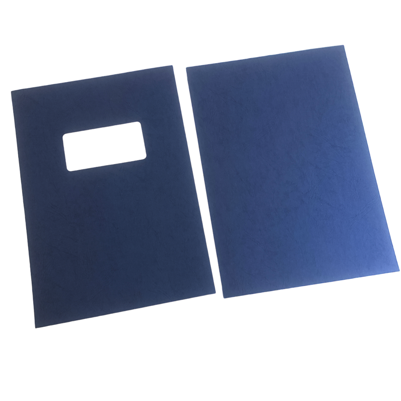 A4 Royal Blue Leathergrain Binding Report Covers With Window Cutout ...