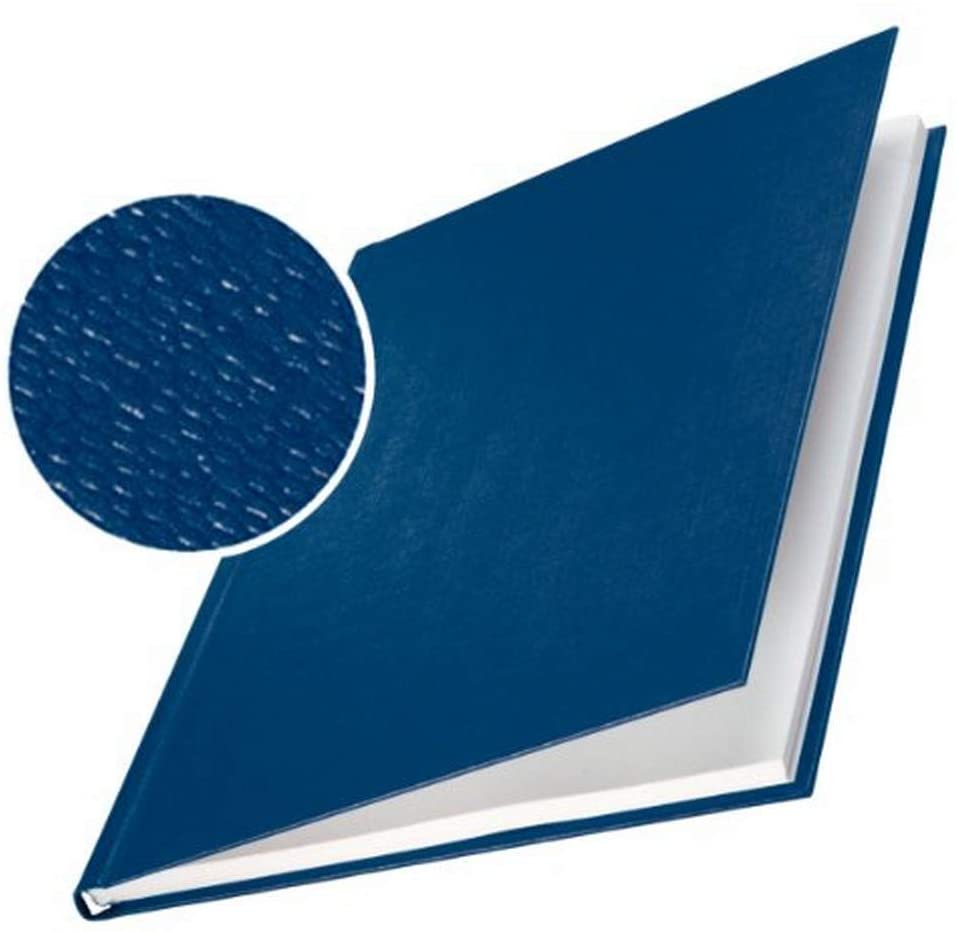 Box Leitz Hard Impressbind A4 Binding Cover Report Folders Blue Linen ...