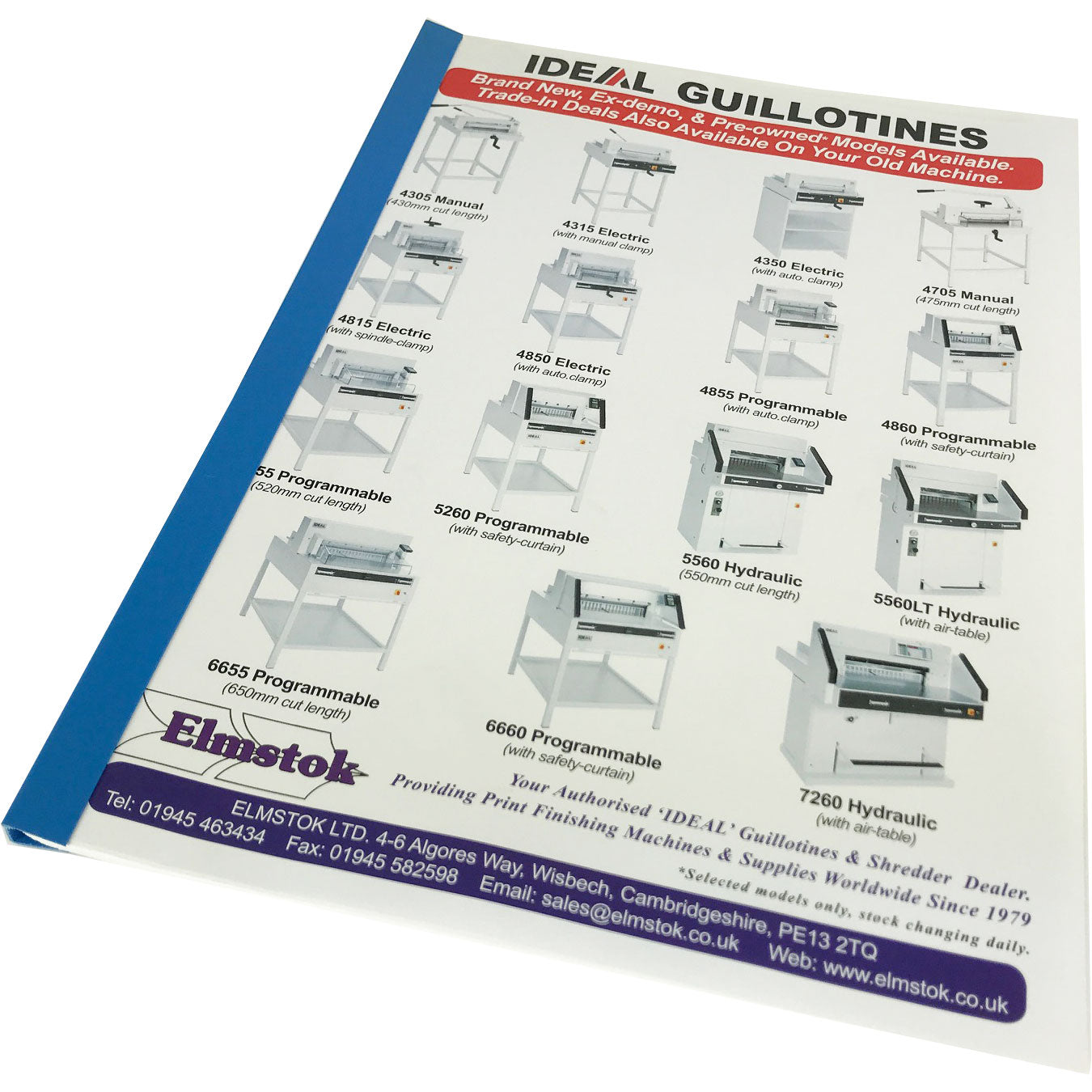 A4 Plastic Slide Binders 7mm Blue Flat-back (500) – Elmstok Ltd