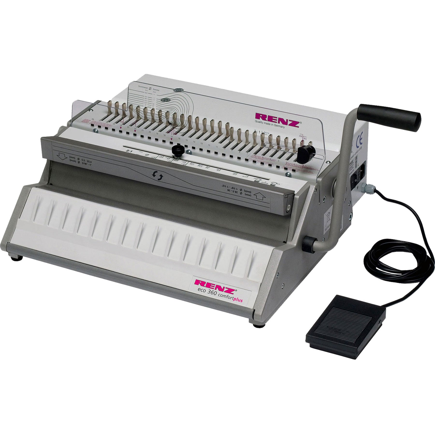 Renz ECO 360 ComfortPlus 2:1 Electric Wire Binding Punch & Closer ...