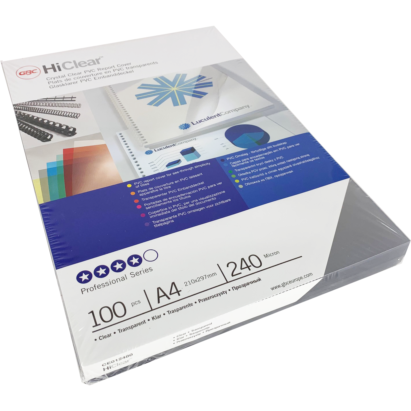Branded HiClear PVC 240Micron Professional Report Cover Sheets (100 ...
