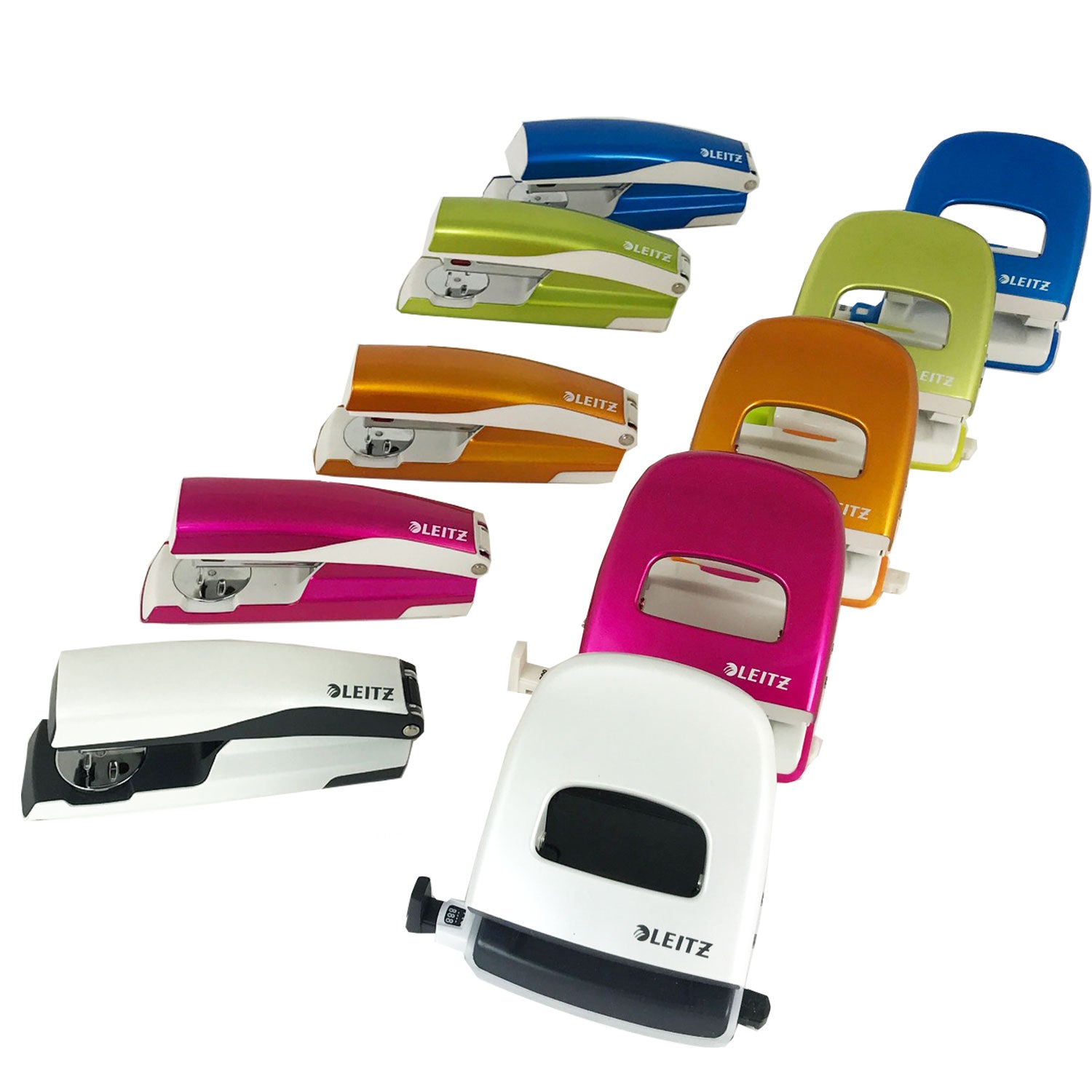 Leitz WOW NeXXT Metallic Coloured Stapler & 2-Hole Punch Set – Elmstok Ltd
