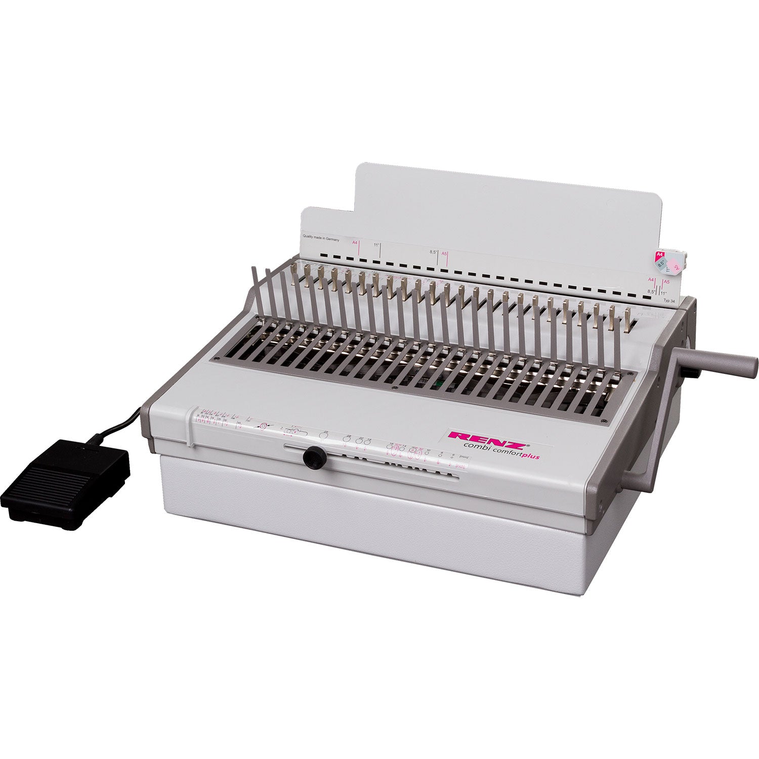 Renz Combi ComfortPlus Electric Plastic Comb Binding & Punch Machine ...